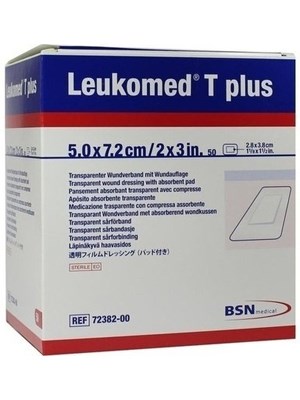 Leukomed T Plus Transparent Dressing 5 x 7.2cm - Box/50