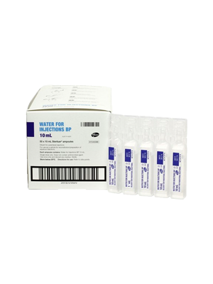 Water for Injections BP 10mL Ampoules - Box/50