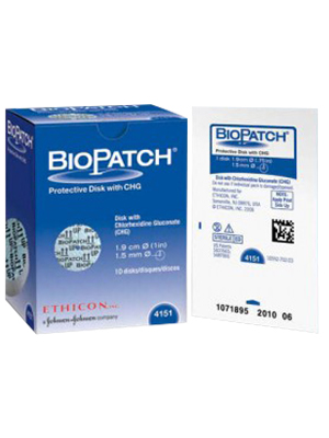 Biopatch® Antimicrobial Disk CHG Dressing, 1.9cm x 1.5mm – Box/10