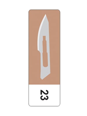 inhealth™ Carbon Steel Scalpel Blade #23 - Box/100
