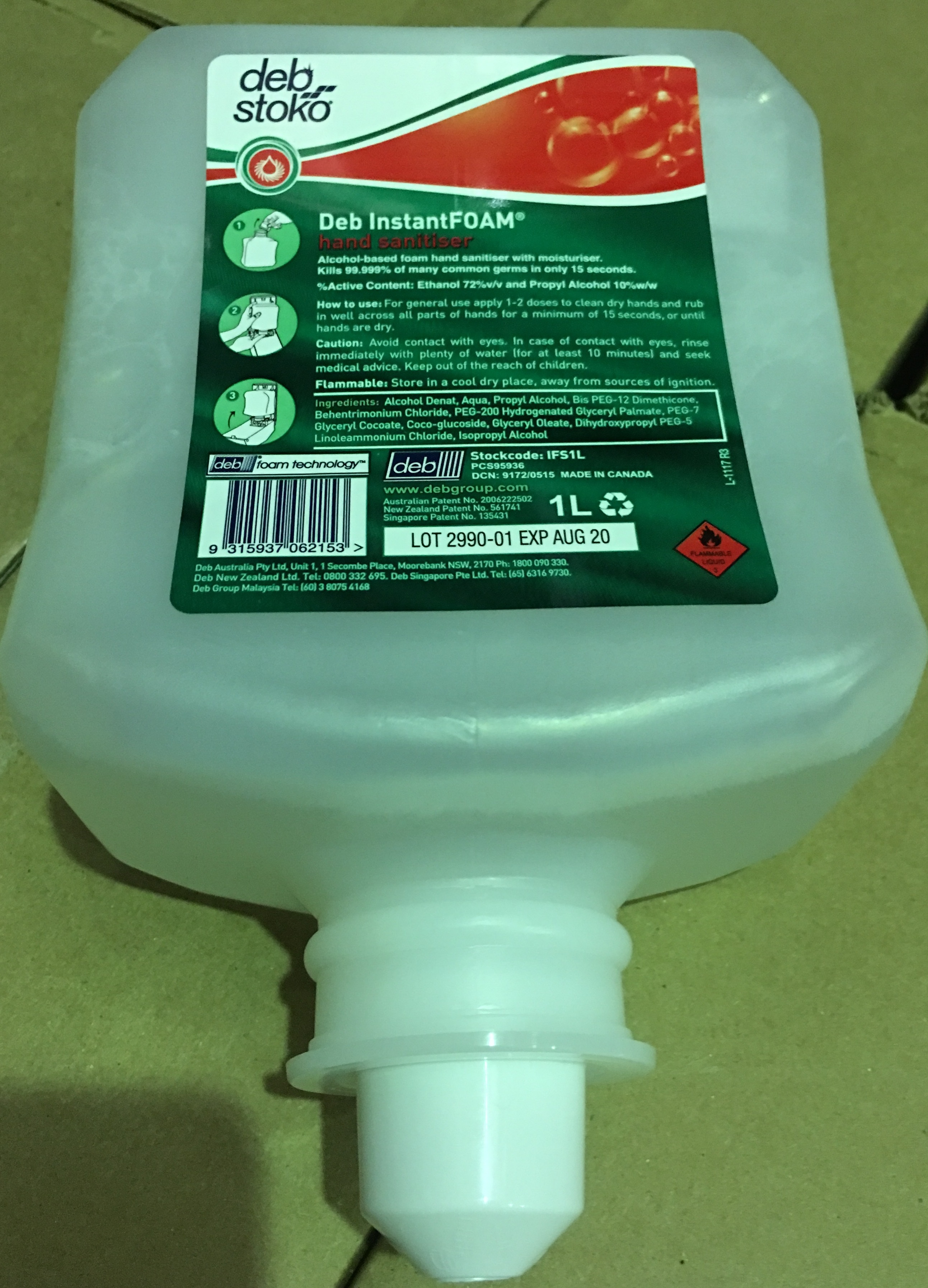 Deb Instant Foam 1L - Ctn/6