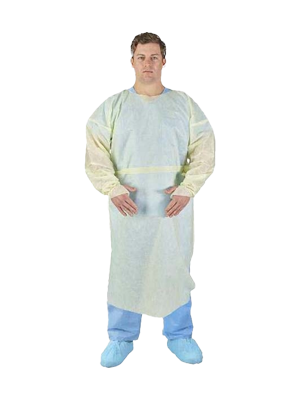 Halyard Basics Tri-Layer Over The Head Isolation Gown, Ctn/100