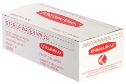 STERILE WATER WIPES - Ctn/1000