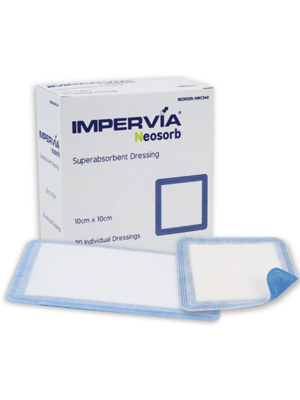 IMPERVIA NEOSORB DRESSING 10cmx10cm 20's