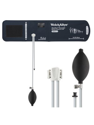 FlexiPort BP Cuff; Size-11 Adult, Reusable, 2 Tubes, Inflation Bulb & Valve